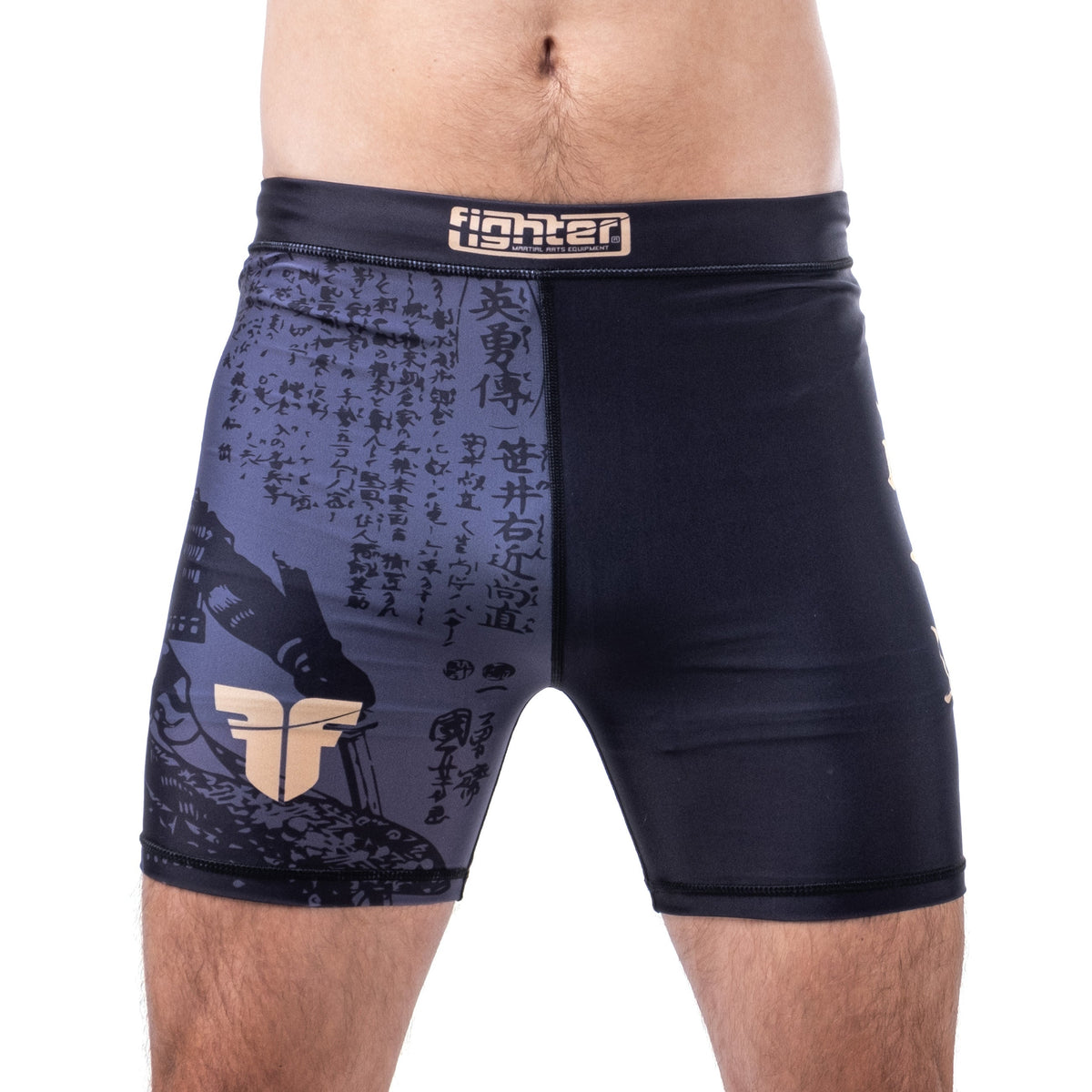 Fighter MMA Compression Shorts Samurai - black/gold, FCSM-01-SAM ...