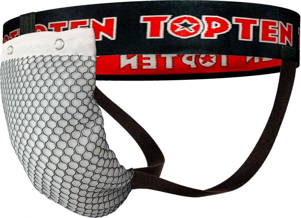 Top Ten Cup, jockstrap “Mesh” - white/black – Fighters Inc. - Martial ...
